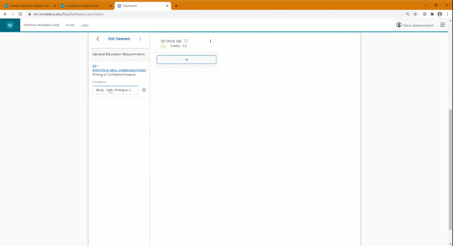 Walden | Degree Works | Student Education Planner